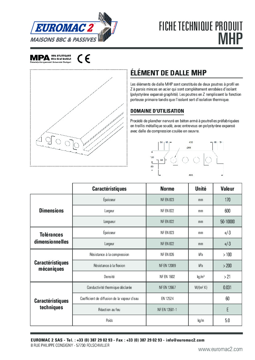 Data sheet E2 DALLE FR 11171 - EUROMAC2